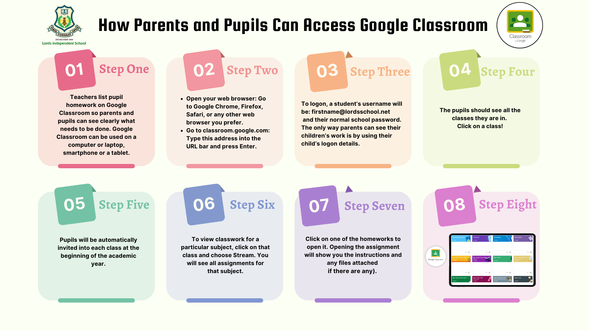 Google Classroom Guide – Lord's School